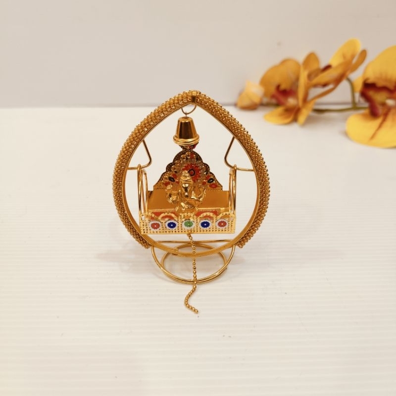 MMT TRADERS Metal Krishna And ganesha Swinging Jhula car dashboard and ...
