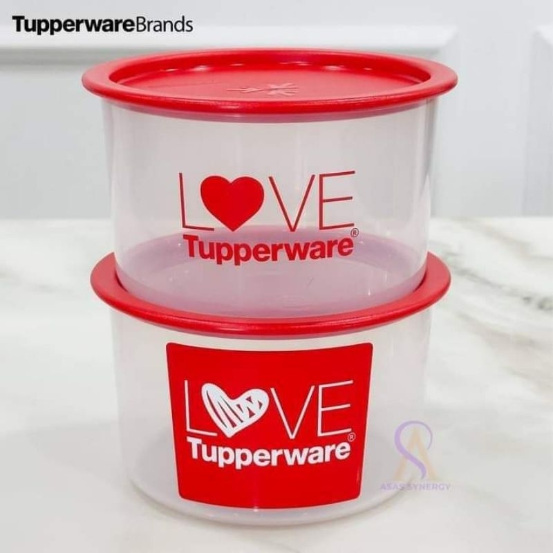 Tupperware LOVE One Touch Topper Small 950ml (2pcs) | Shopee Malaysia