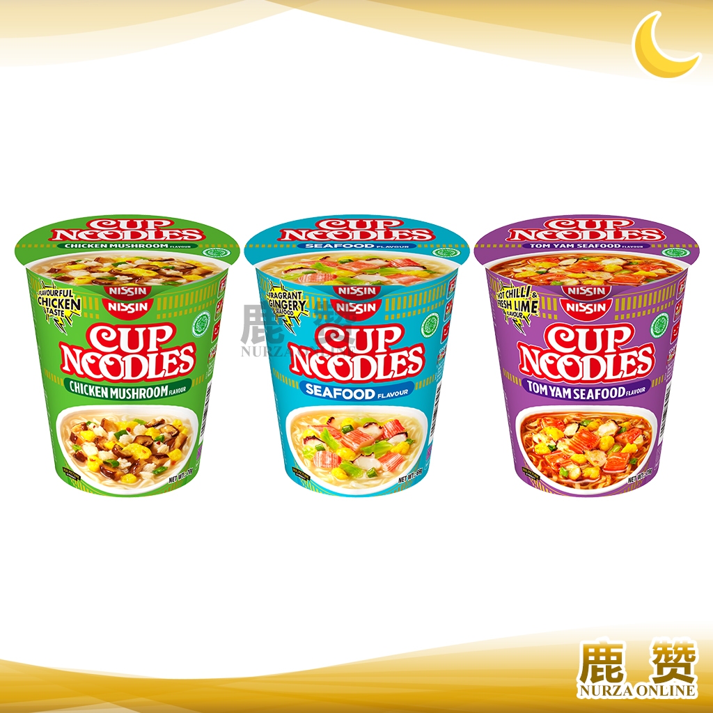 Nissin Cup Instant Noodles / Chicken Mushroom / Tom Yam / Seafood / Mala / Tom Yum | Shopee Malaysia