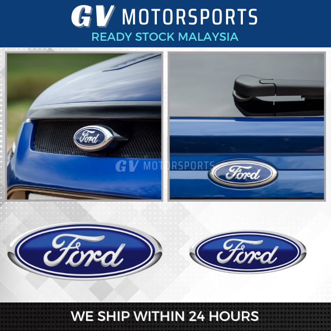 READY STOCK Ford Logo Emblem Badge Replacement Front Rear Car Sticker ...
