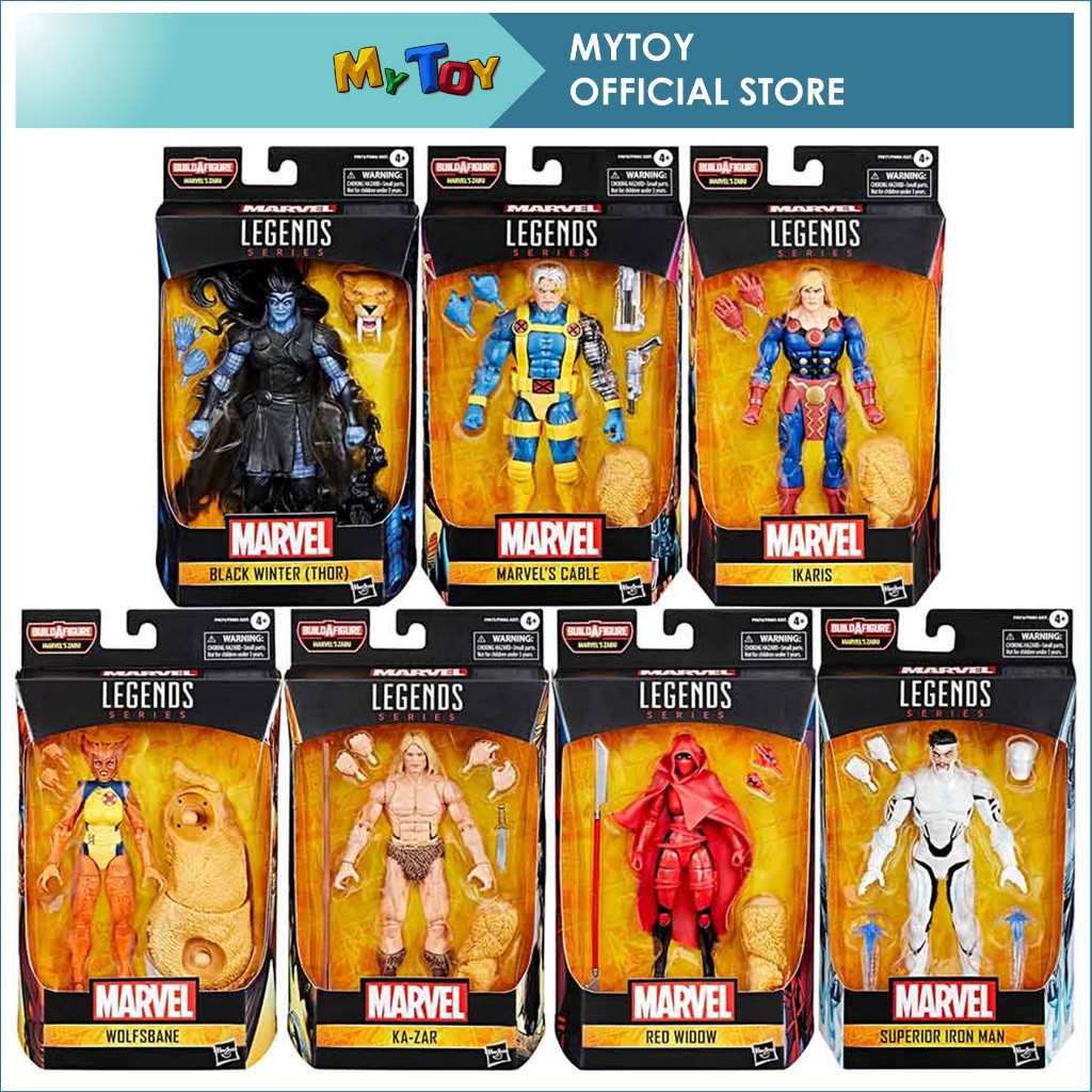 Hasbro Marvel Legnds 6 Inch Set of 7- BAF Marvel's Zabu Cable, Black ...
