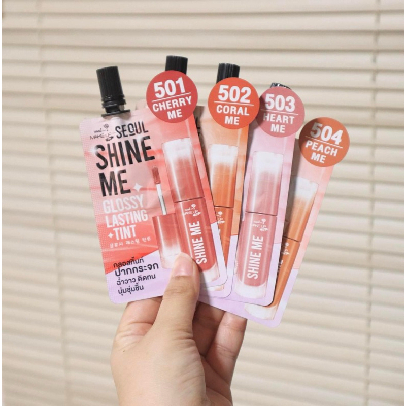 (1 packet) Lip Shine Me Nami Make Up Pro Seoul Shine Me Glossy Lasting ...