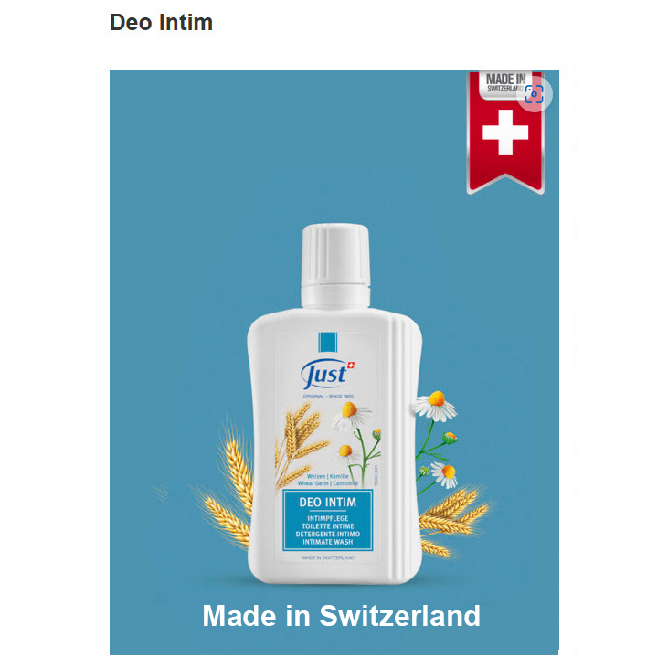 Just Swiss Deo Intim (femine wash) -Made in Switzerland | Shopee Malaysia
