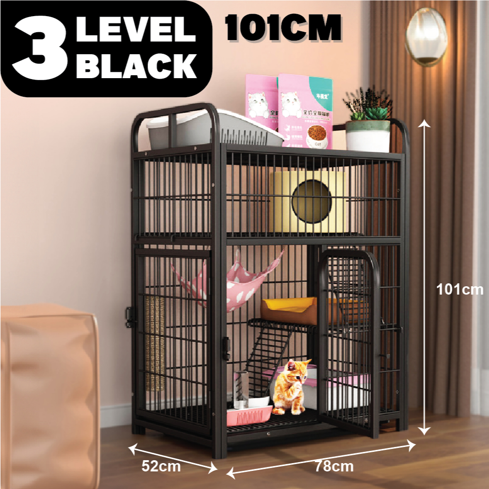 Cat Cage Large Sangkar Kucing murah Besar 2 3 4 Tingkat Level Pets ...