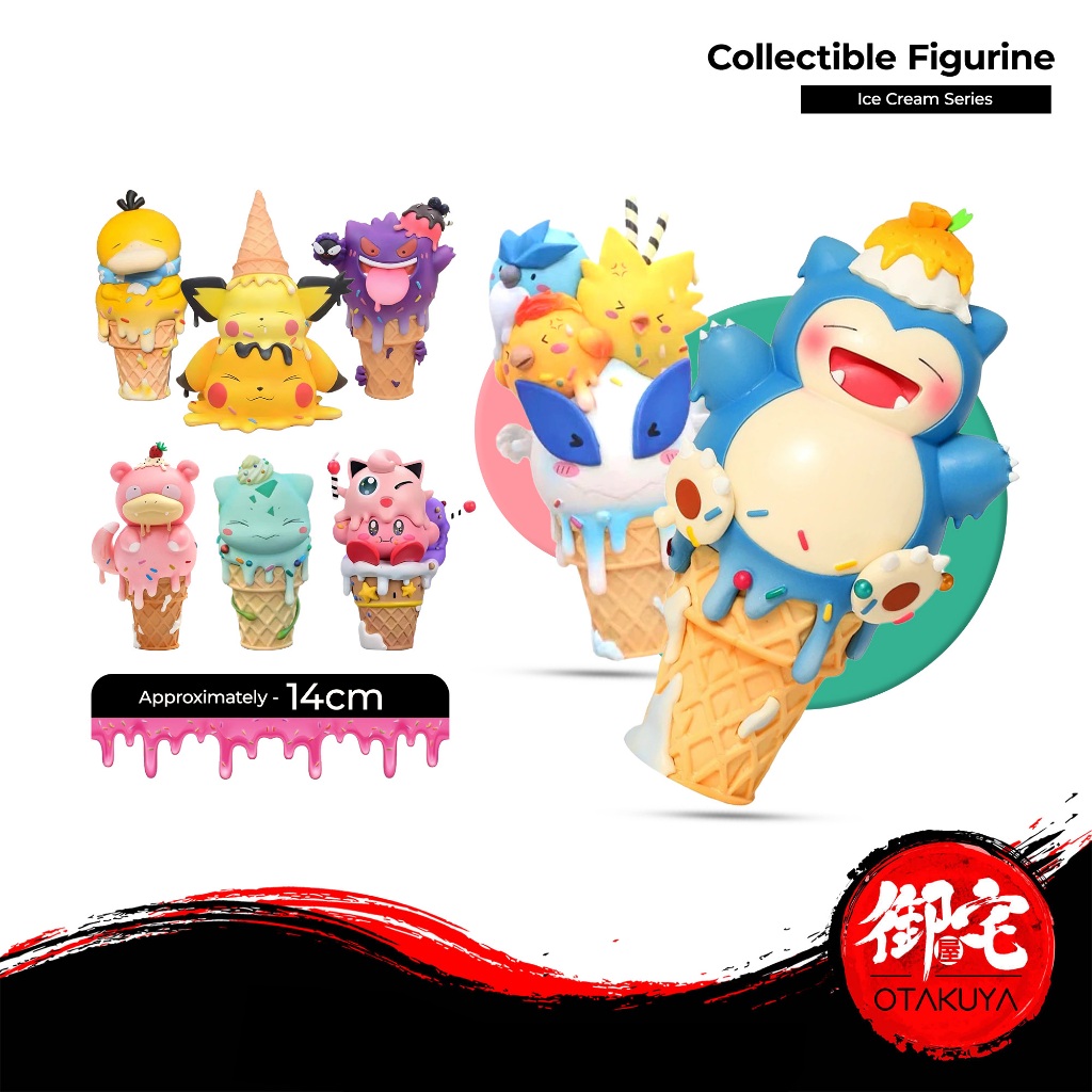 SAIKODA POKEMON Melting Ice Cream Series Collectible Desktop Table ...