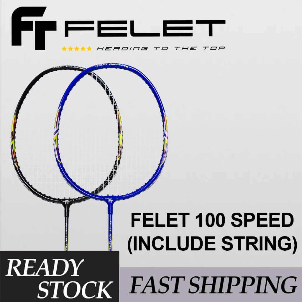 【Ready Stock】Felet 100 Speed Junior Racket Badminton Racket (100% ...