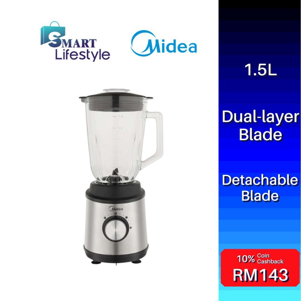 Midea 1.5L Glass Jar Blender with Ice Crush Function MBL-6006 | Shopee ...