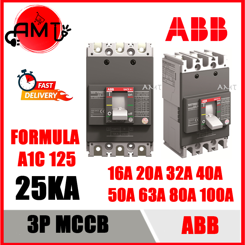 ABB A1C125 3P MCCB 25KA 16A 20A 25A 32A 40A 50A 63A 80A 100A | Shopee Malaysia