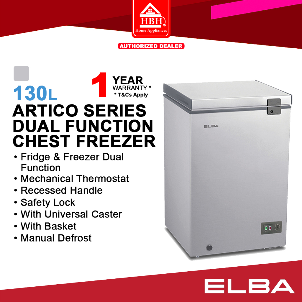 Elba 130L / 190L / 260L Fridge & Freezer Dual Function Chest Freezer EF ...