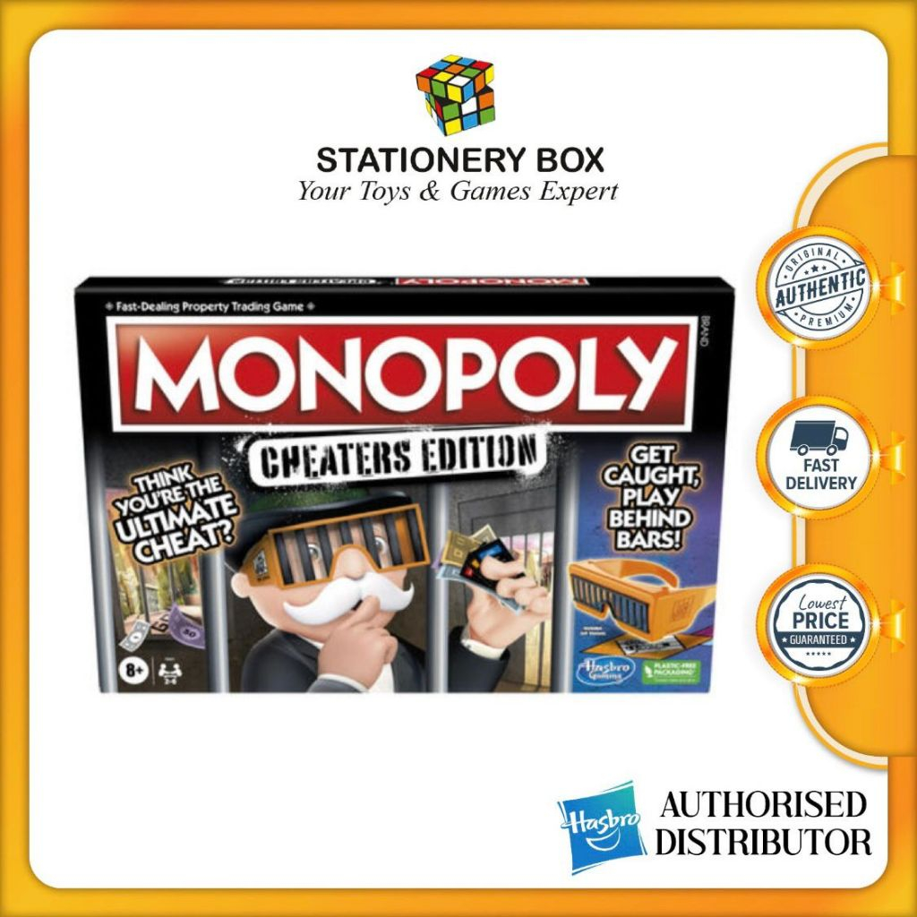 ORIGINAL - Hasbro Monopoly Cheaters, 2-6 Players Board Game for Family ...