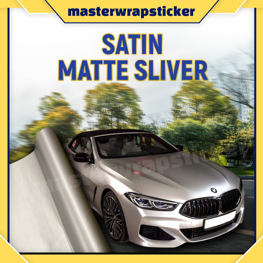 PREMIUM SATIN MATTE CHROME CAR STICKER(152CM-90CM)stiker kereta ...