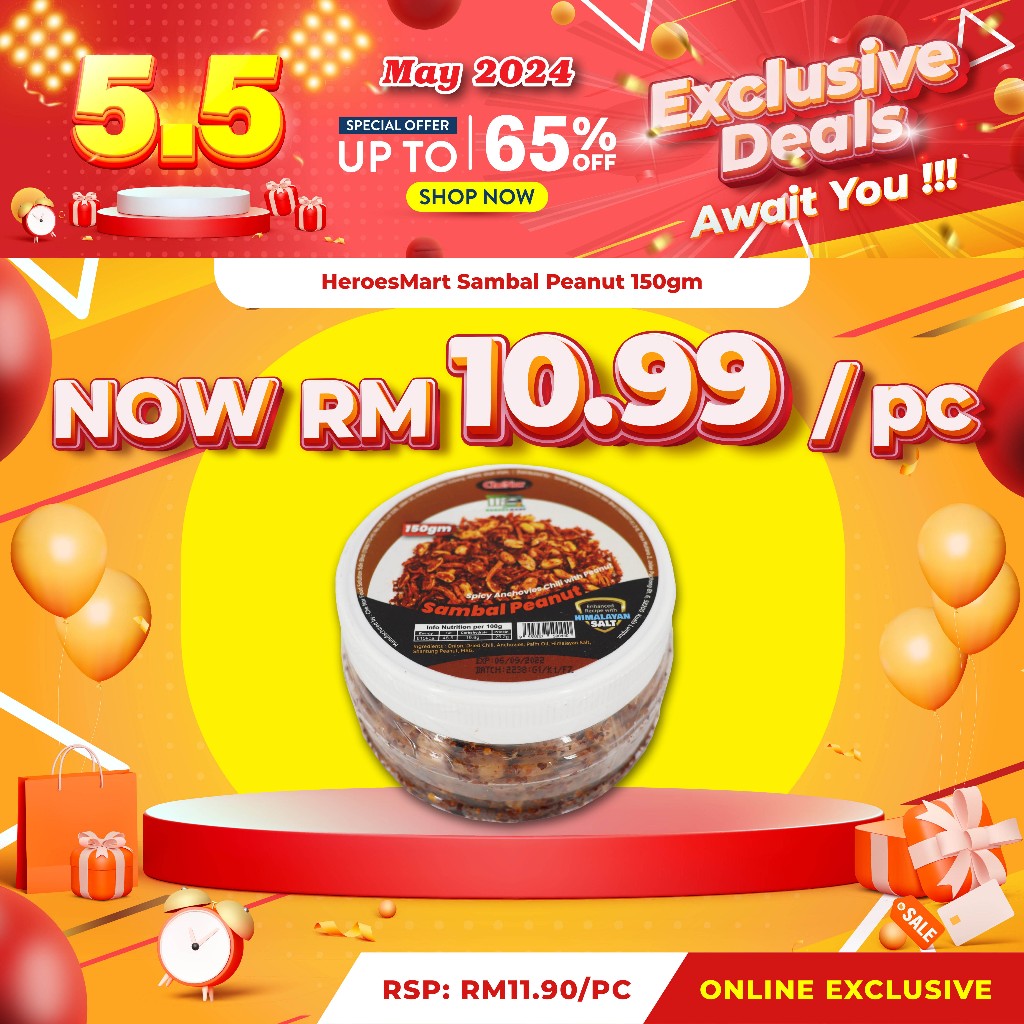 [HEROESMART x CHENOR] SAMBAL PEANUT (ANCHOVIES CHILI WITH PEANUT ...