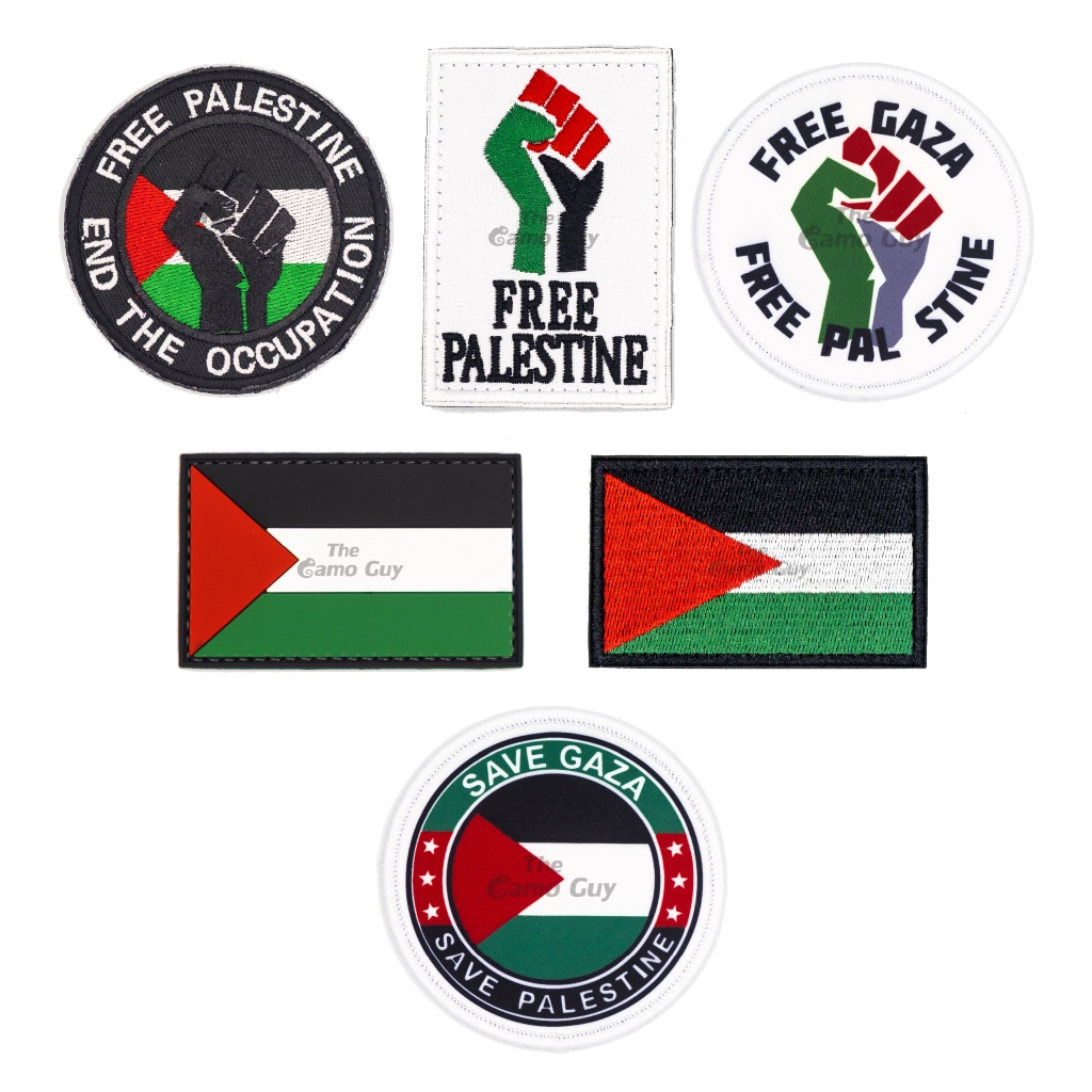 Free Palestine Save Gaza Embroidery PVC Velcro Morale Patch Sulam ...