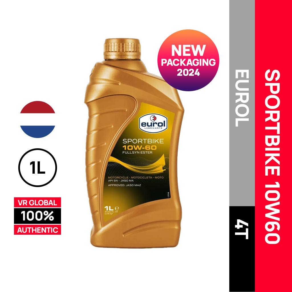 EUROL SPORTBIKE 10W60 4T FULLY SYNTHETIC ESTER ENGINE OIL HOLLAND 1L ...