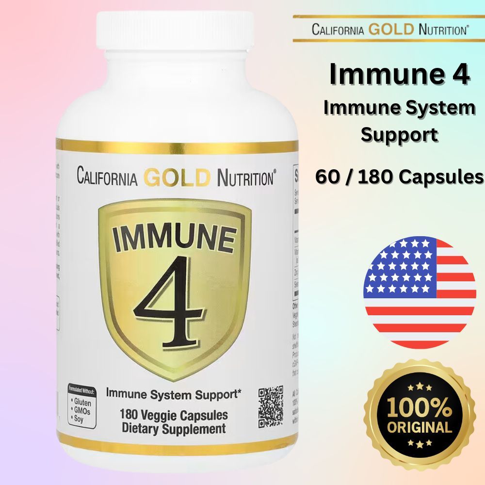 California Gold Nutrition, Immune 4, Immune System Support, 60 / 180 ...