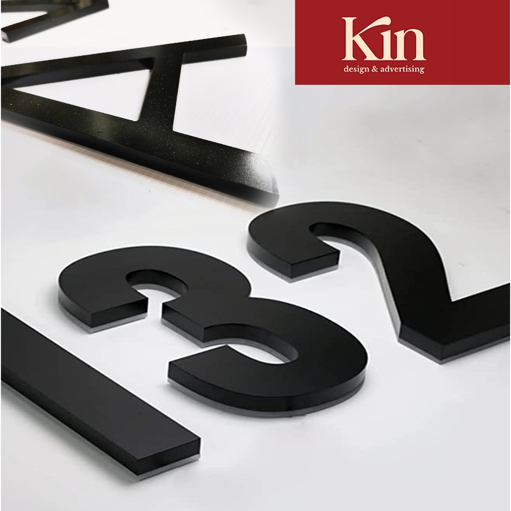 KIN - Custom 3D Acrylic House Number / 3D Lettering Alphabet / Logo ...
