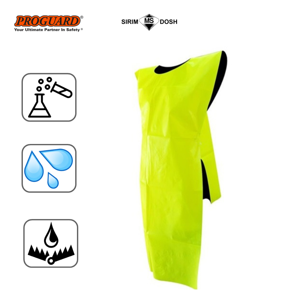 Lightweight Fabric Chemical Resistant Apron with PE Coating Waterproof ...