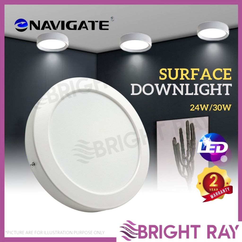 NAVIGATE LED Surface Downlight LED Downlight Ceiling Light Lampu Ruang Tamu Light Ceiling ...