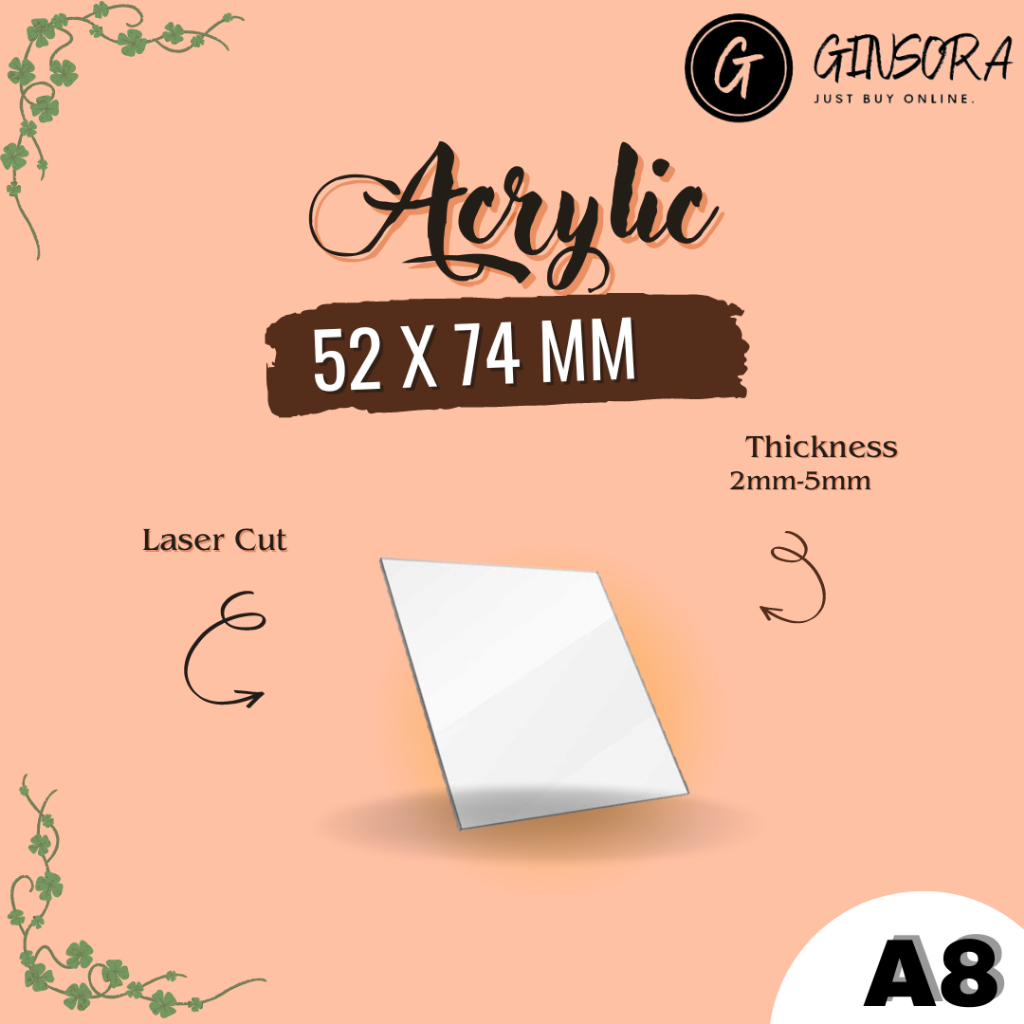 A8 Size Glossy Clear Acrylic Sheet/亚克力/Plexiglass/PMMA/Perspex 2mm/3mm ...