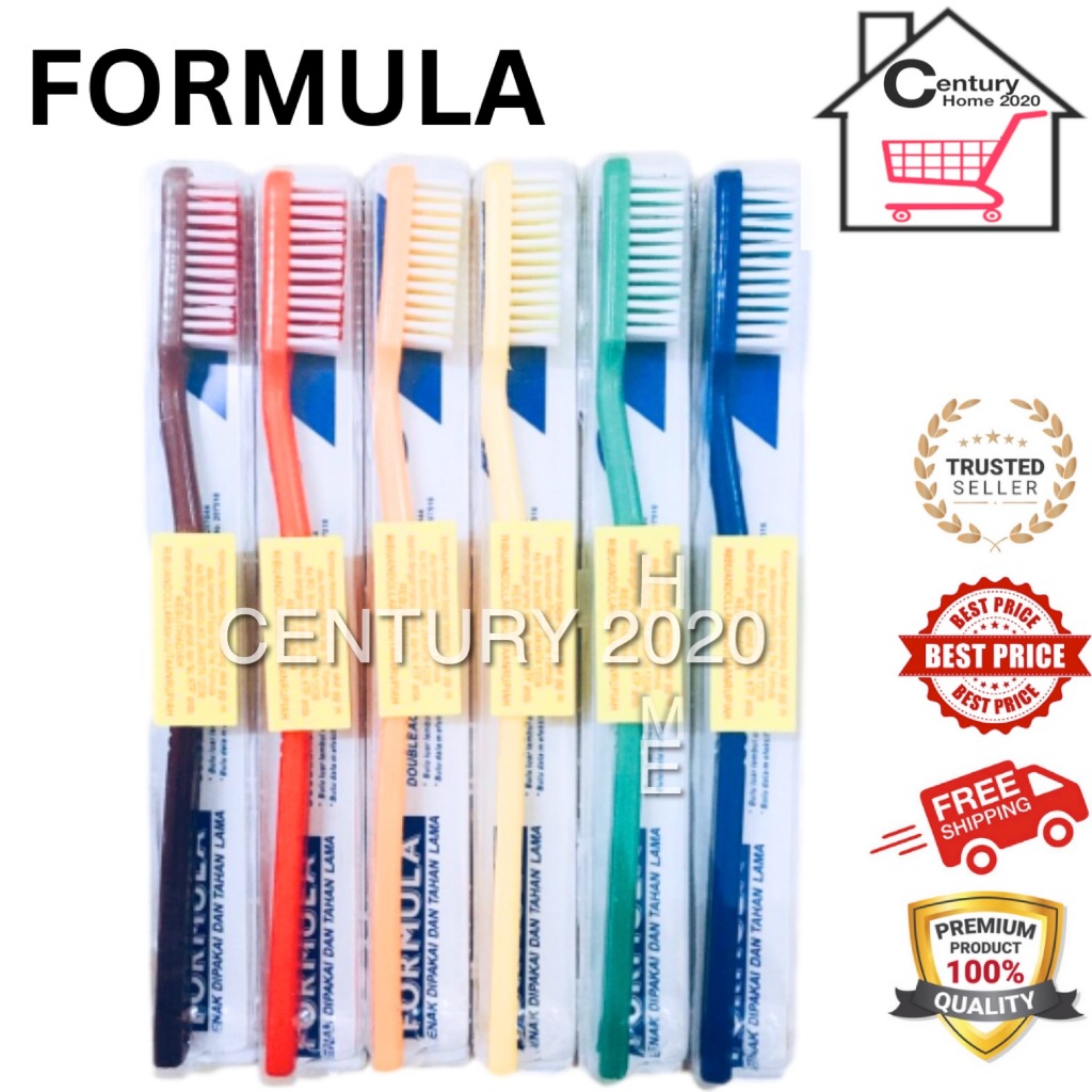 FORMULA Medium Double Action Toothbrush Multi-Care Anti-Bacterial ...