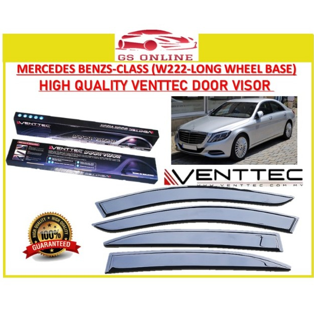 MERCEDES BENZ S-CLASS (W222-LONG WHEEL BASE)2014High Quality Venttec Door Visor Window Vent Air ...