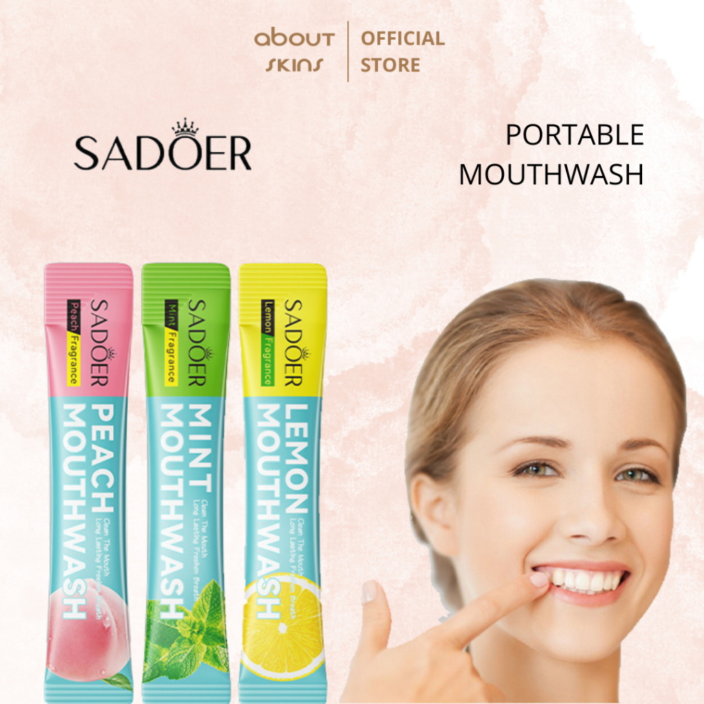 ABOUT SKINS SADOER Portable Mouthwash 10g x 20 sticks | Shopee Malaysia