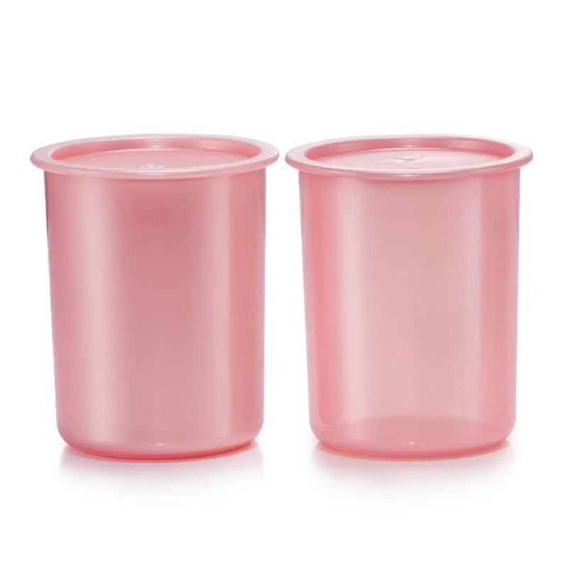 Tupperware rose gold one touch canister junior 1.25L (2pcs) | Shopee ...