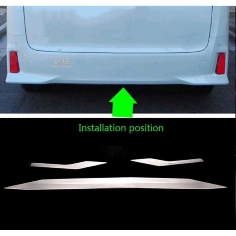 Alphard /Vellfire Rear Bumper Lower Chrome (3pcs) exclusively for the ...