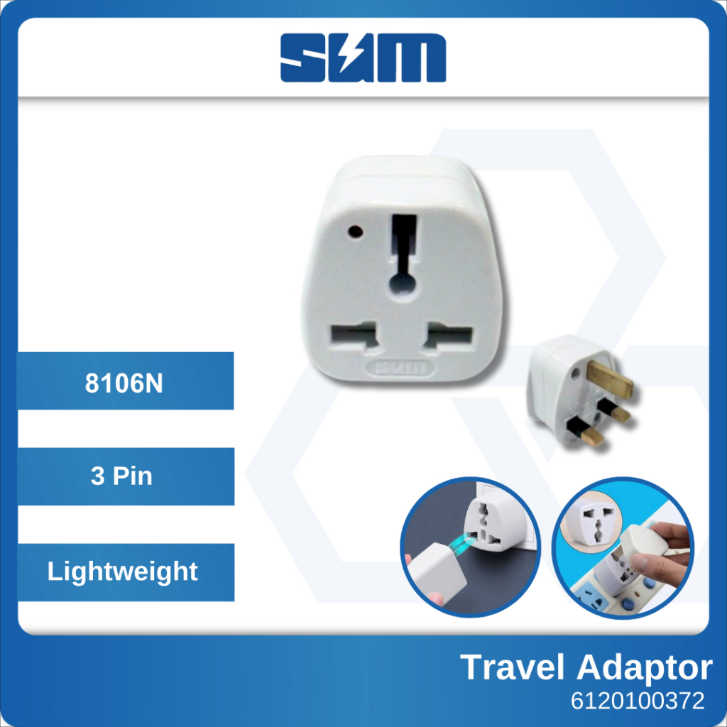 SUM Universal Adapter Adaptor China Plug 2 Pin To 3 Pin Plug Converter ...
