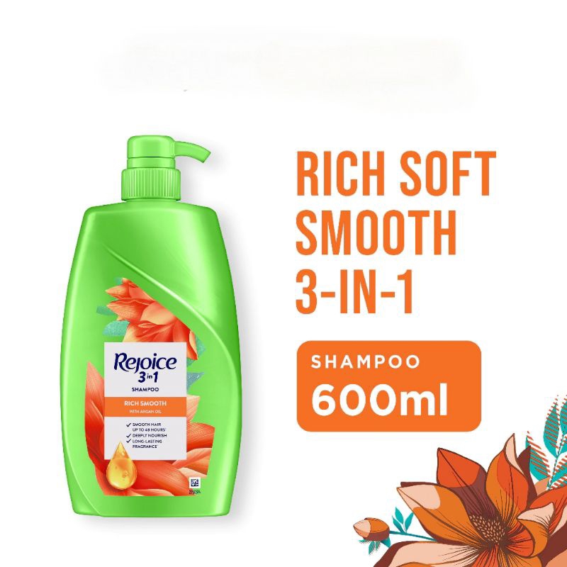 REJOICE Rich Soft Smooth Shampoo 600ml (Ready Stock) | Shopee Malaysia