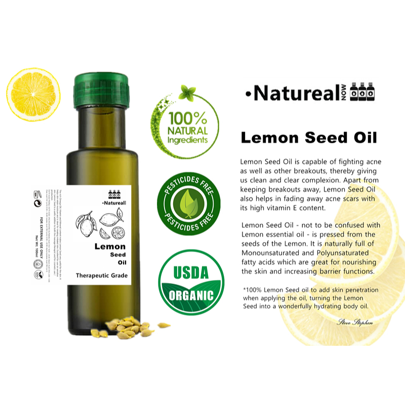 Natureal Now- Lemon Seed Oil 柠檬籽油 100ml | Shopee Malaysia