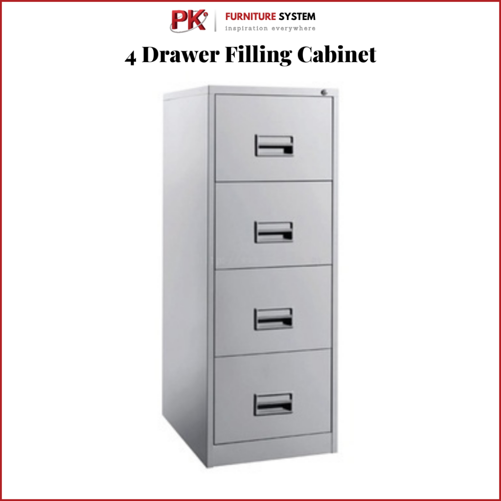 READY STOCK 4 Drawers Steel Filing Cabinet | Steel Furniture | Filing ...