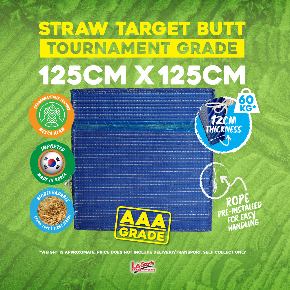 STRAW TARGET BUTT 125CM x 125CM x 12CM TOURNAMENT AAA GRADE - Made in ...