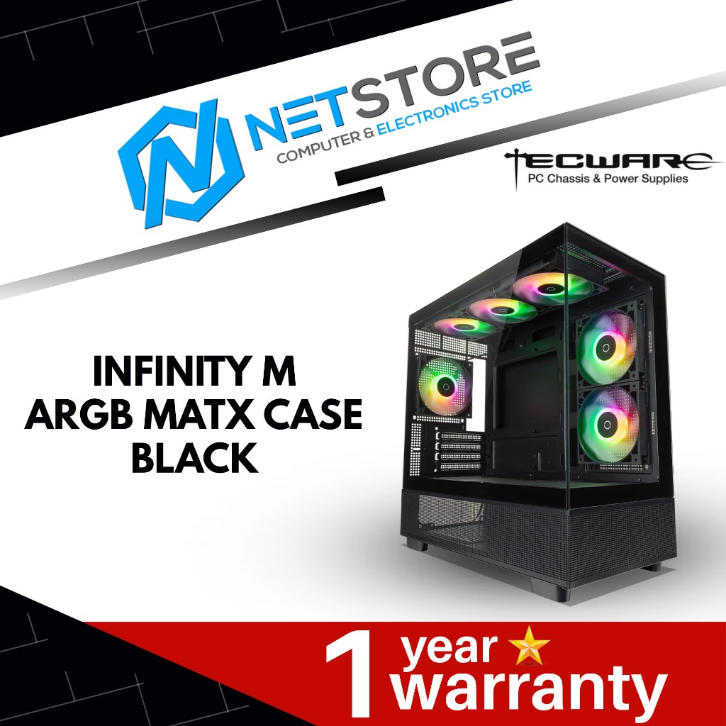 TECWARE INFINITY M ARGB MATX CASE BLACK - TWCA-INFM-BKOLP | Shopee Malaysia