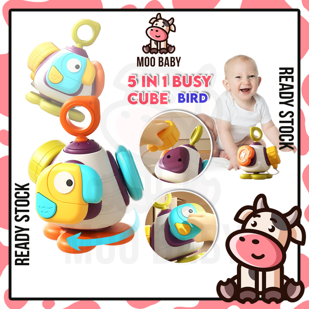 Moo Baby Toys Bird Busy Toy 6 Month Baby Toy Mainan Bayi 1 Tahun ...