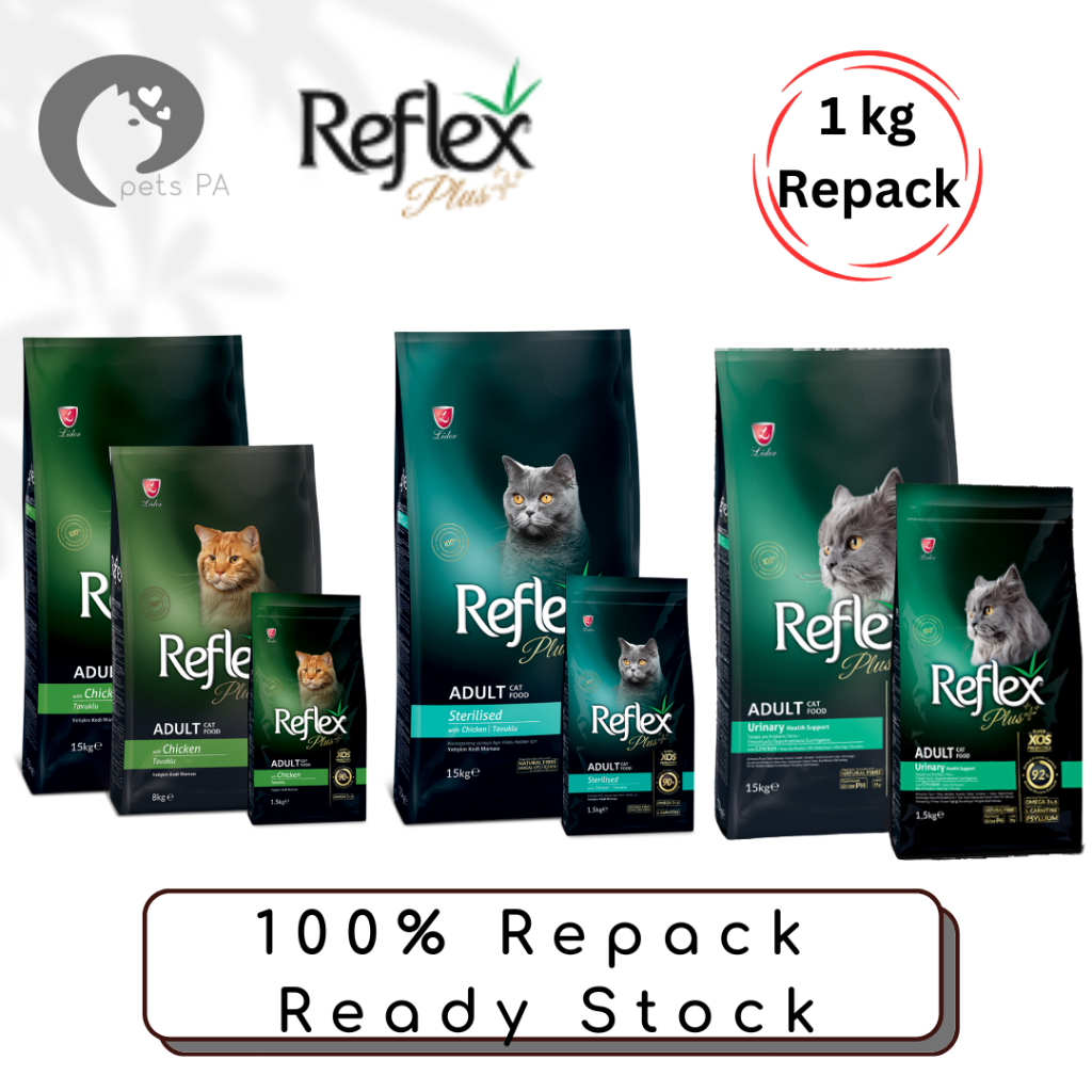 Reflex Plus Cat Food | Adult Chicken, Sterilised & Urinary 1kg (Repack ...