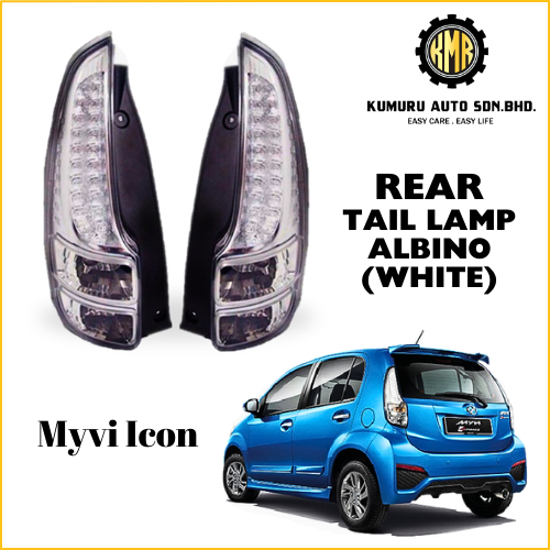 (1@PC) Albino White Rear Tail Lamp Perodua Myvi Icon | Shopee Malaysia