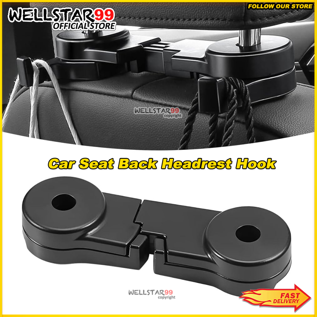 Universal Car Hooks Car Seat Back Hooks Headrest Mount Dual Hook Hanger ...