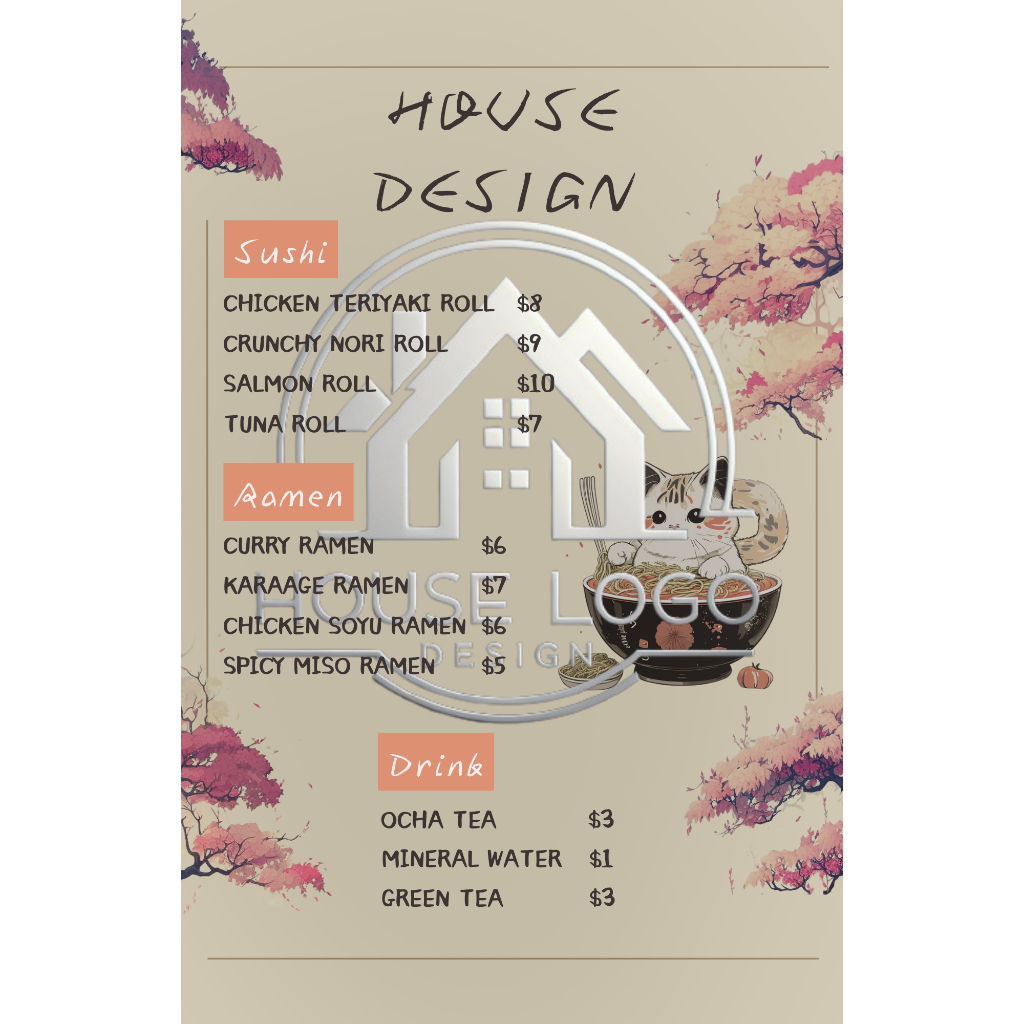 Menu Design A4 1Sheet | Shopee Malaysia