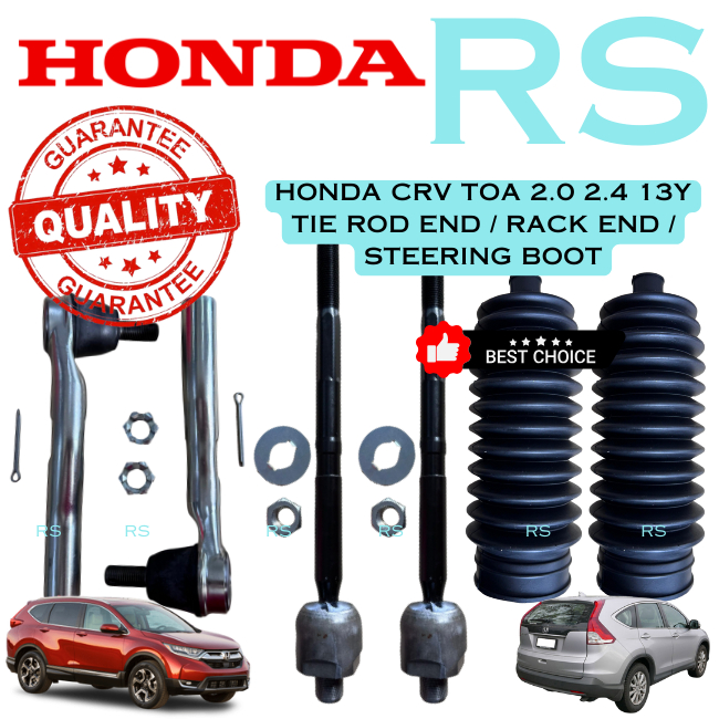 Honda Crv TOA 2.0 2.4 13Y Tie Rod End, Rack End, Steering Boot (1 Set ...