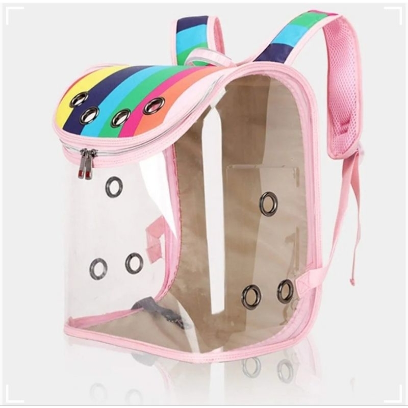 Portable Pet Cat / Dog / Small Animals Carrying Transparent Backpack ...