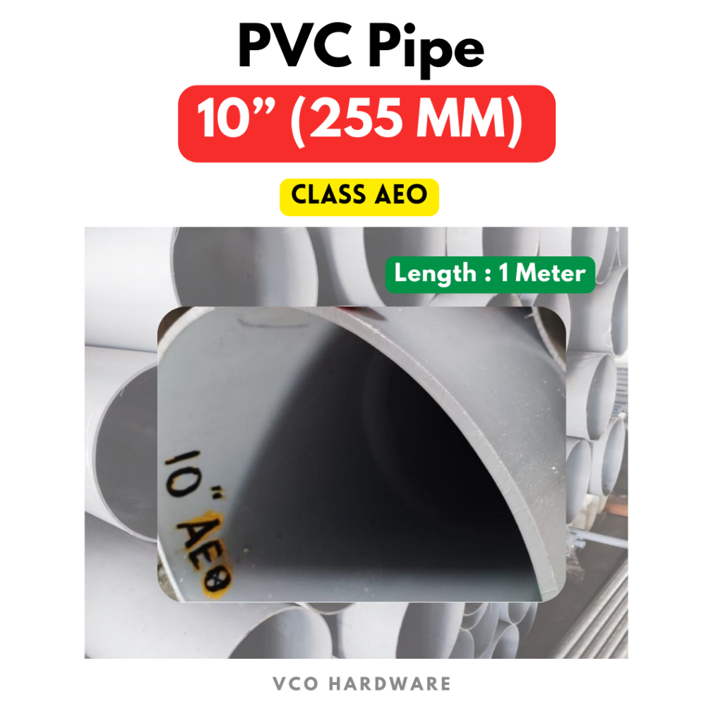 [ 10 " x 1 Meter] 255 MM PVC Grey Pipe Grade AEO Sirim Tebal Diy Pipe ...