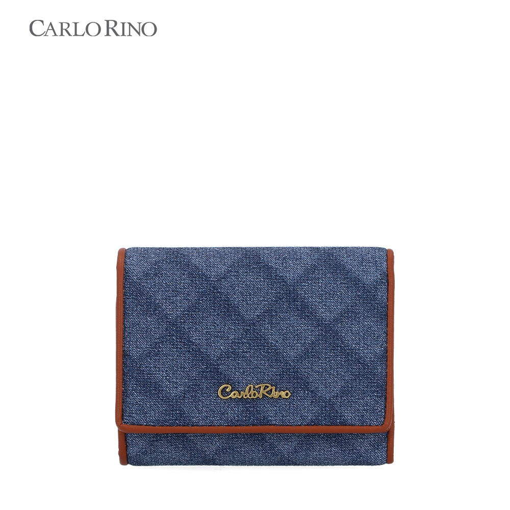 Carlo Rino Medium Blue Gia Navy 2-Fold Short Wallet | Shopee Malaysia
