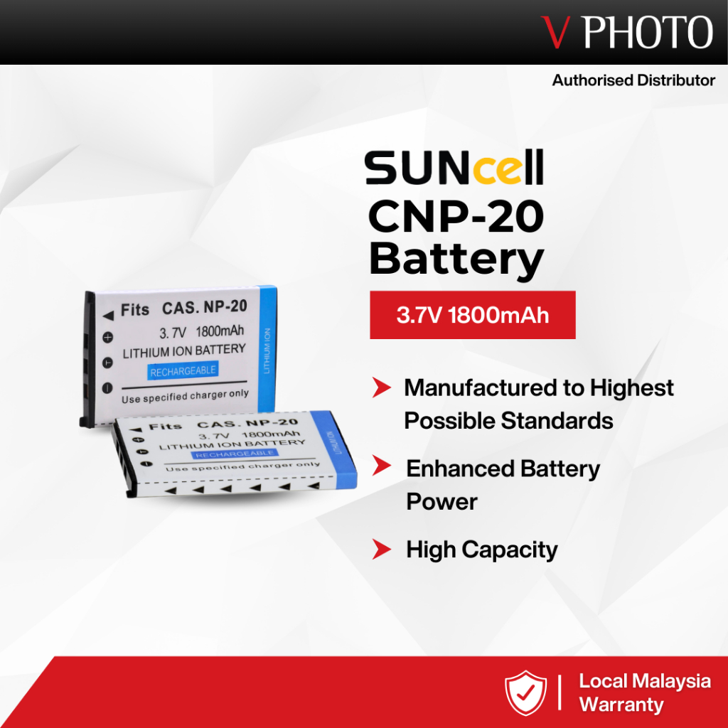 Suncell CNP-20 Li-Ion Rechargeable Battery 3.7V 1800mAh | Shopee Malaysia