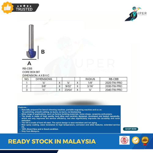 Router Bits Core Box Bit | Shopee Malaysia