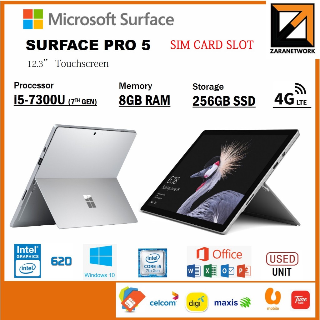 Microsoft Surface Pro 8/ Pro 7/Pro 6/Pro 5(1 YEAR WARRANTY T&C)UPTO 16GB RAM 1TB SSD 12.3"inch ...