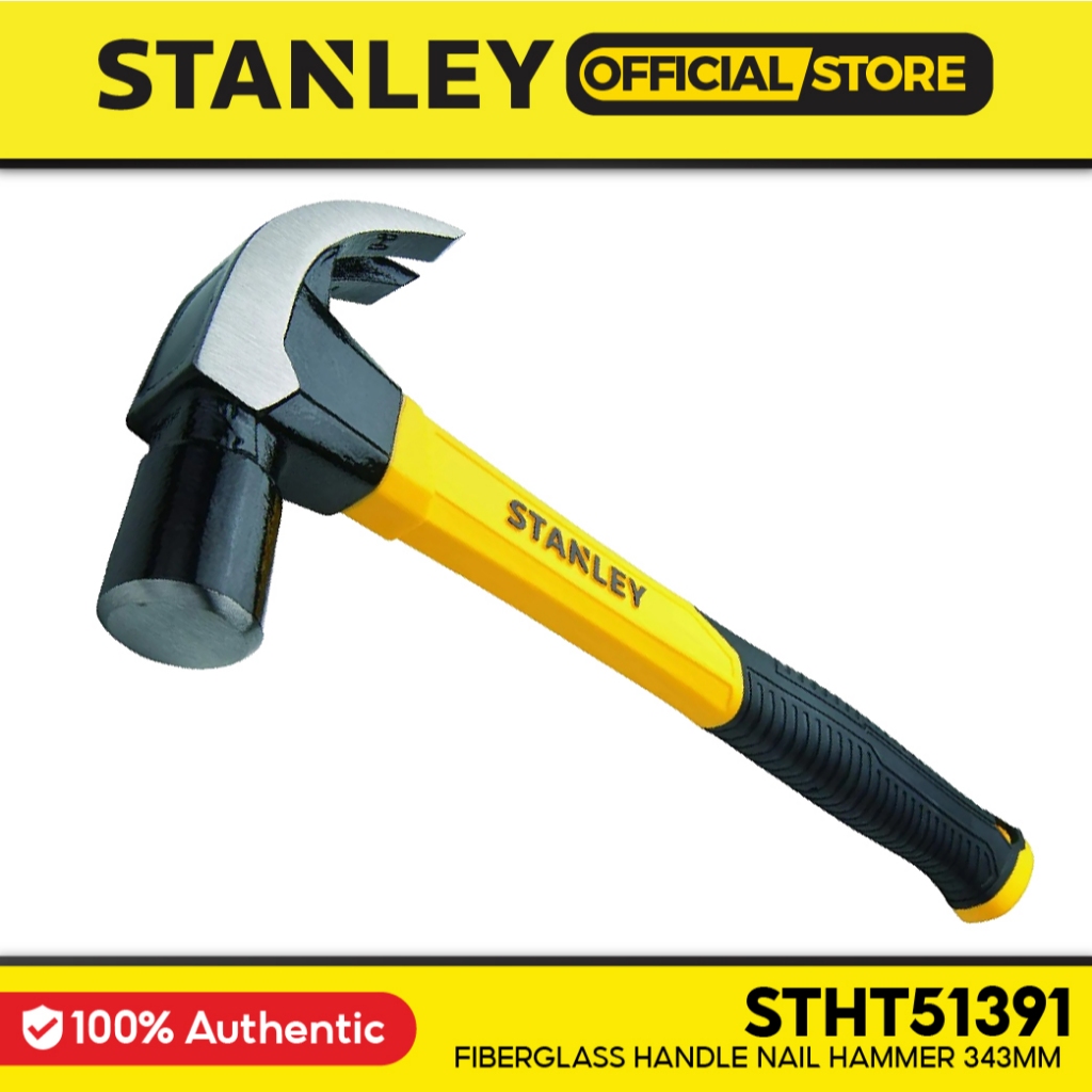 STANLEY Fiberglass Handle Nail Hammer STHT51391 | 16OZ 343MM | Shopee ...
