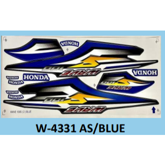 Sticker body cover set (2) honda wave100s wave 100r wave100r wave 100s ...