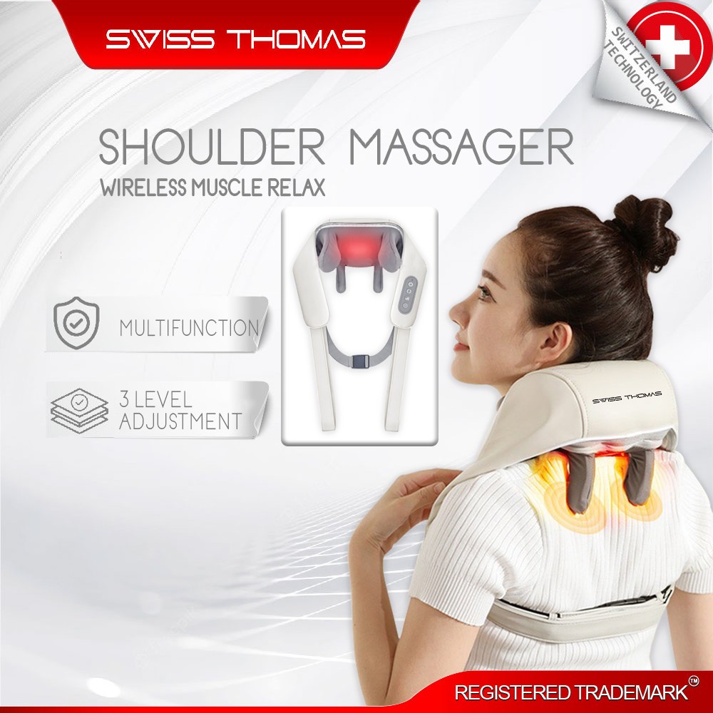 Swiss Thomas Neck Shoulder Massager (Pengurut Bahu) Wireless Body ...