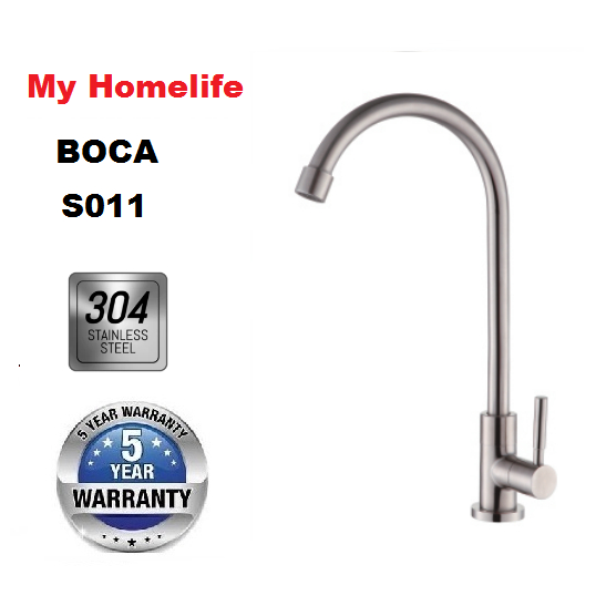 BOCA S011 PILLAR KITCHEN TAP 304 STAINLESS STEEL FAUCET (NON RETURNABLE ...